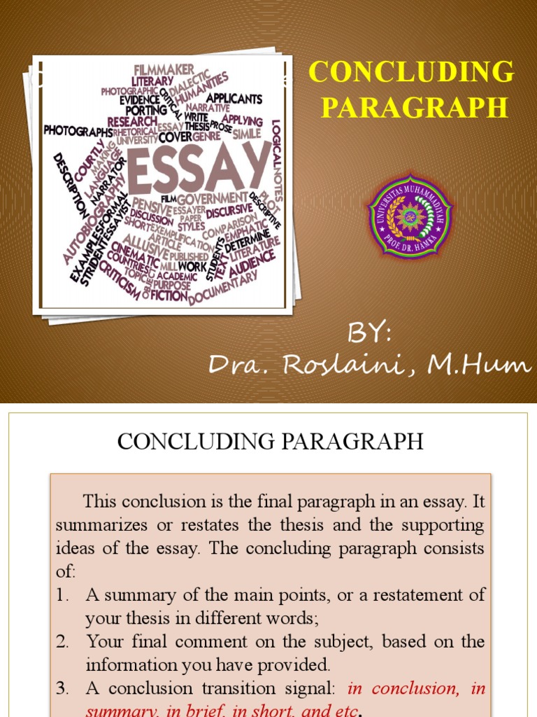 Concluding Paragraph (Example) | PDF | Prediction | Essays
