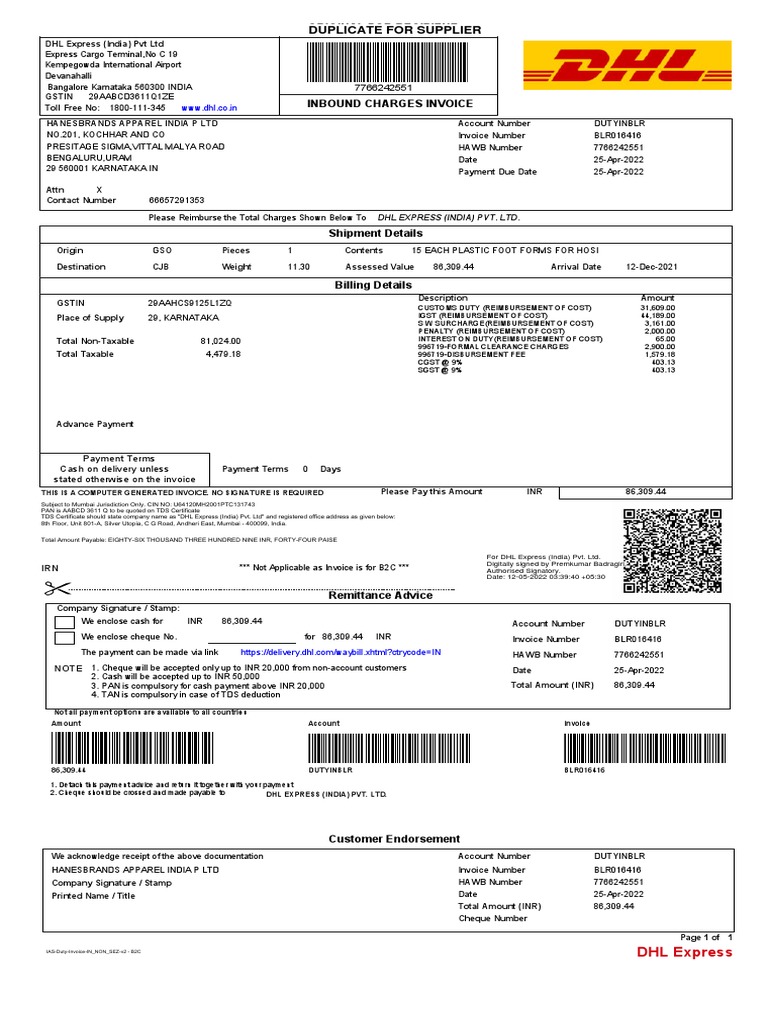 Duplicate For Supplier | PDF | Cheque | Payments