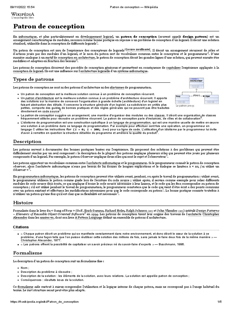 Introduction aux patrons de conception | PDF | Patron de conception | Informatique