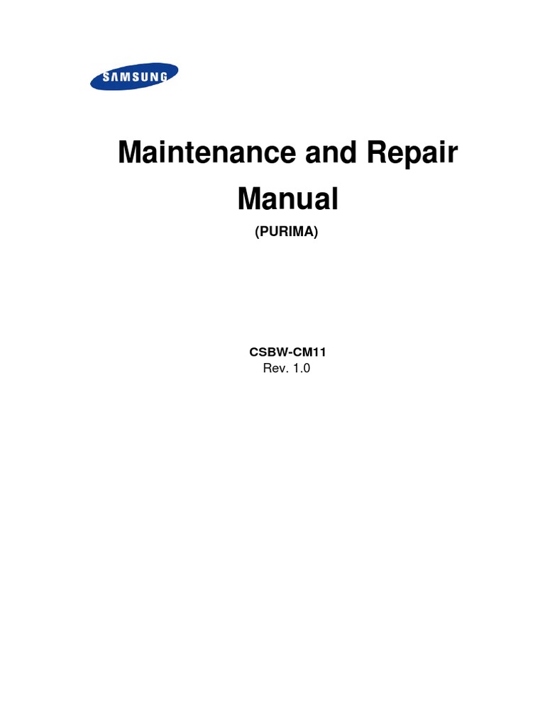 Bwms Samsung Purimar Maintenance and Repair Manual - 242 | PDF