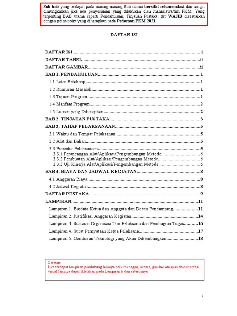 Template PKM-KC 2021 | PDF