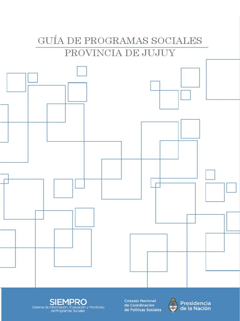 Guia de Programas Sociales - Jujuy | PDF | Trabajo Social | Ministerio (Departamento de Gobierno)