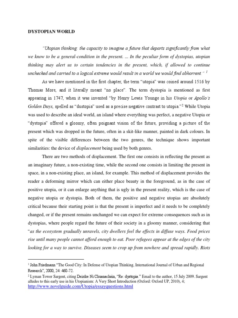 Dystopian World | PDF | Dystopia | Utopia