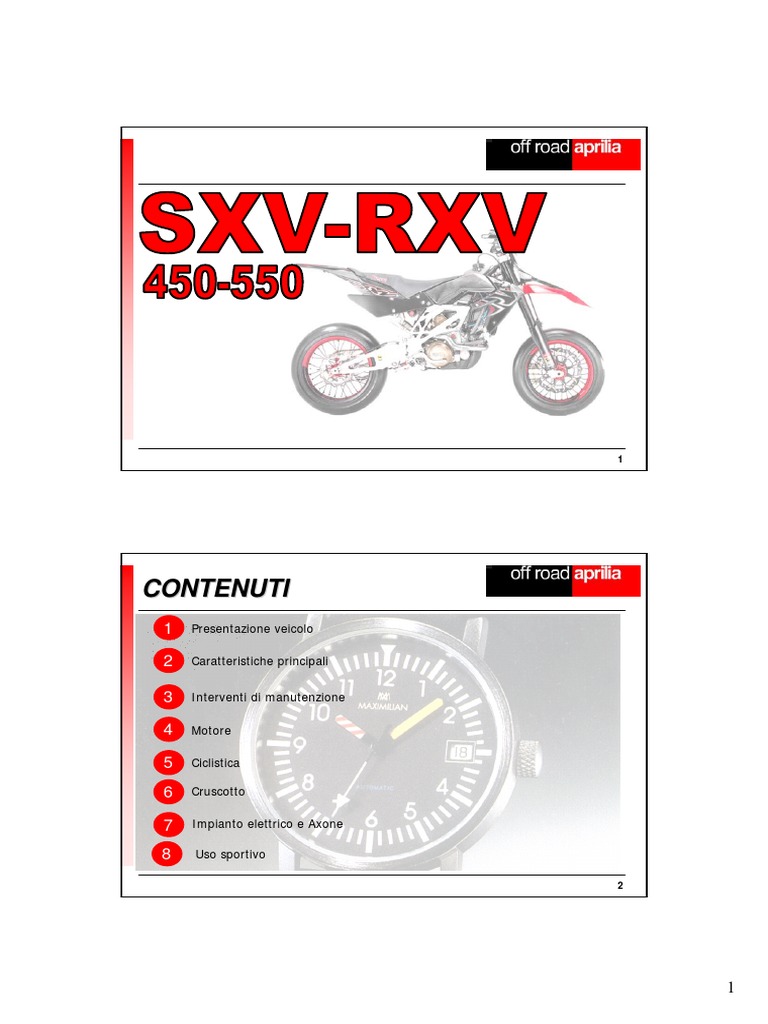 Aprilia SXV-RXV 07 Italiano | PDF