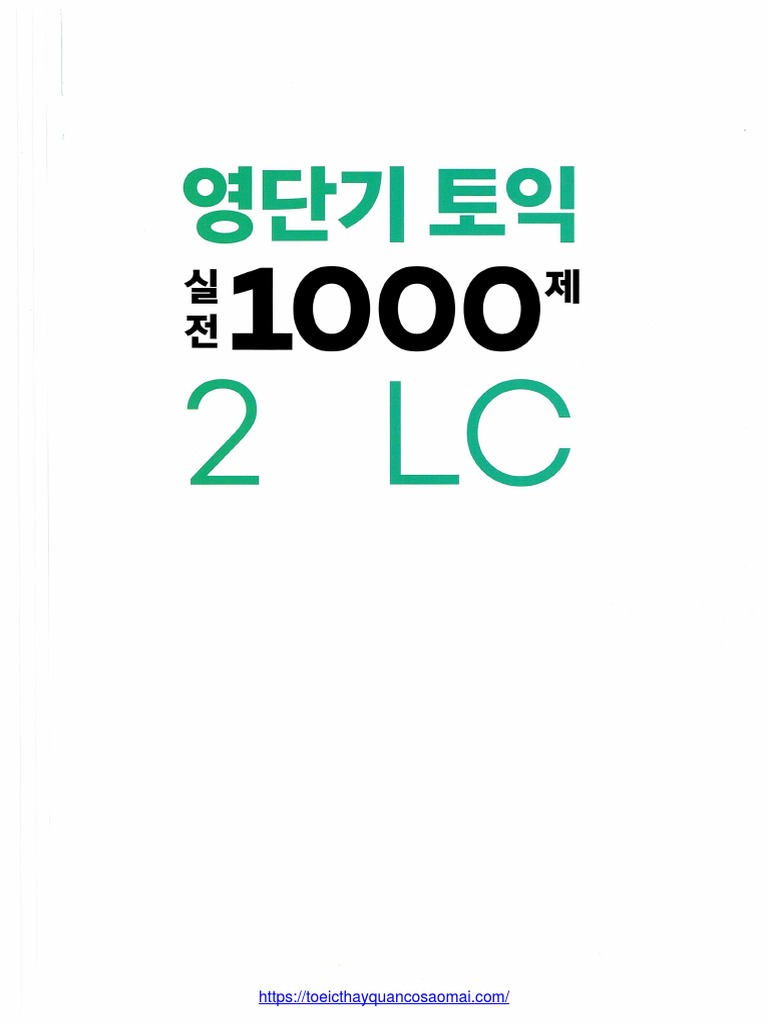 Sách LC TOEIC Practice 1000 Vol 2 | PDF