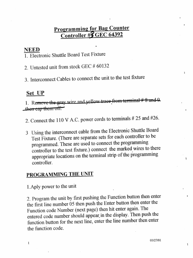 Counters - Durant - Presidential - Programming Instructions | PDF Counters - Durant - Presidential - Programming Instructions | PDF
