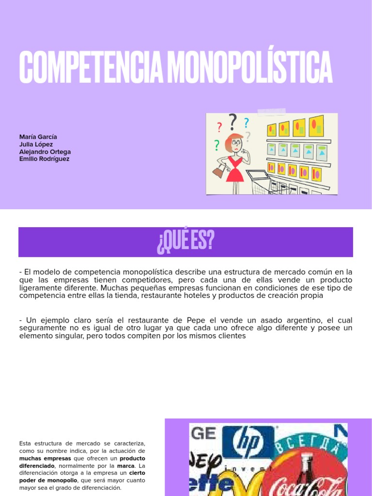 Competencia Monopolistica | PDF | Monopolio | Producto (Negocio)