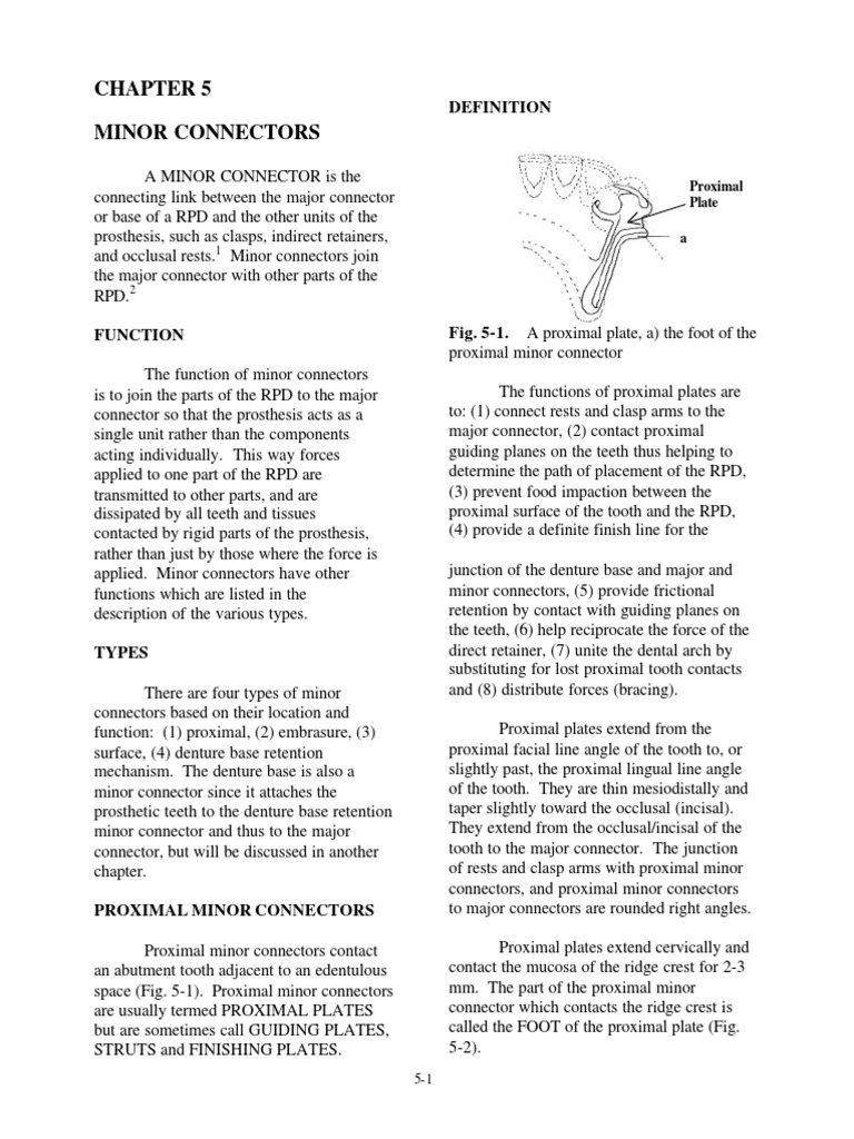 Minor Connectors | PDF | Dentistry Branches