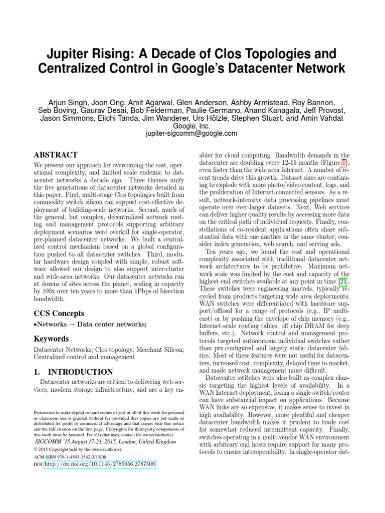 Google Network | PDF | Computer Network | Network Switch