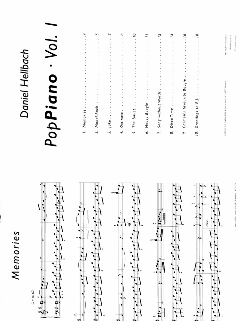 Hellbach - Pop Piano Vol I | PDF