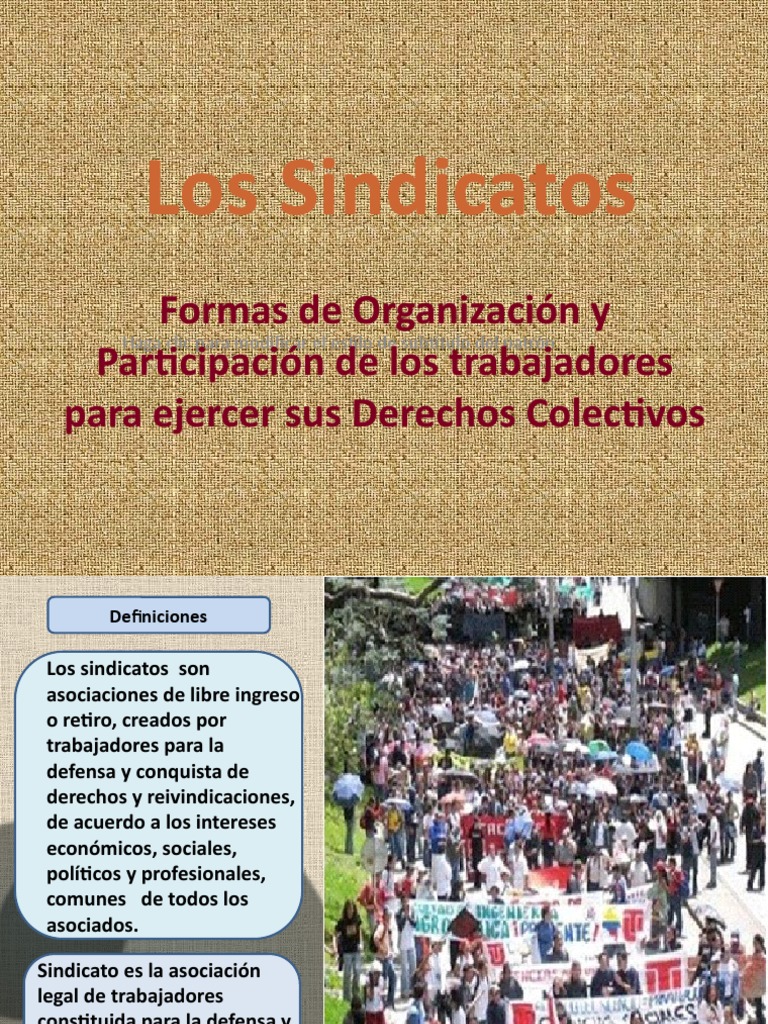 Organización y Derechos de los Sindicatos | PDF | Sindicato ...