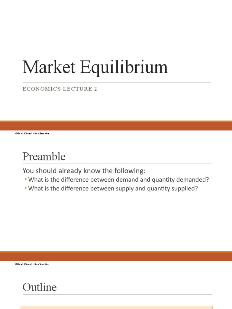 Understanding Market Equilibrium Concepts | PDF | Supply And Demand ...