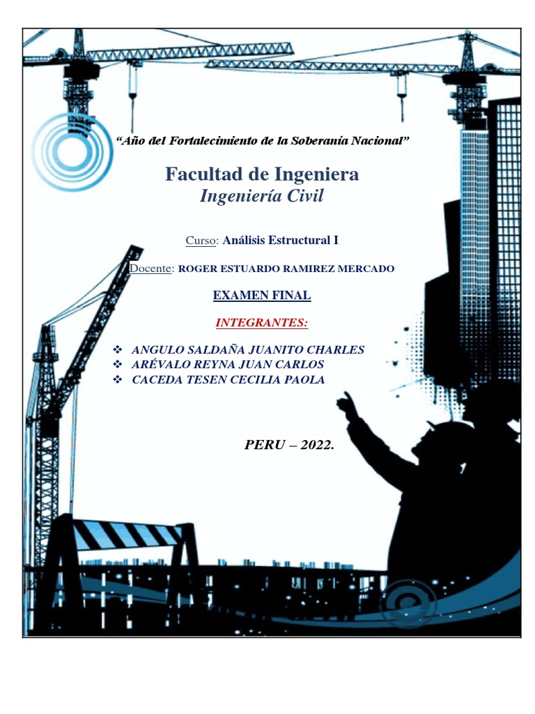 Examen Final - Analisis Estructural | PDF | Fundación (Ingeniería) | Acero