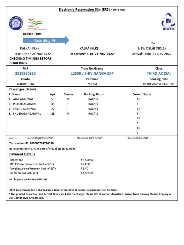 ERS Title Generator for Electronic Reservation Slip | PDF | Identity ...