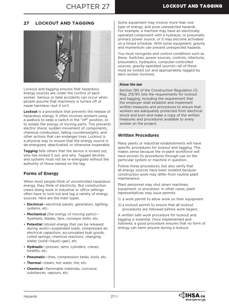 NR 12 - Lockout and Tagging | PDF | Machines | Lockout (Industry)