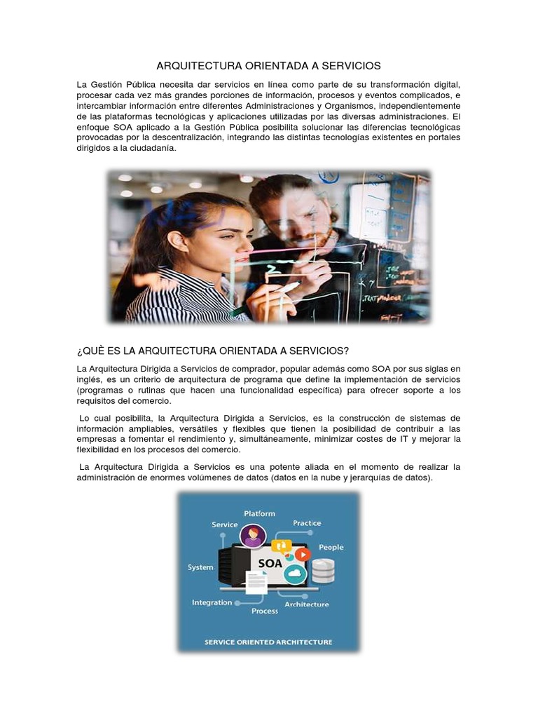 Arquitectura Orientada A Servicios Pdf Arquitectura Orientada A Servicios Gestión De
