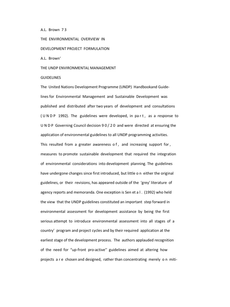 Project Formulation Issues and Challenges | PDF | Environmental Impact ...