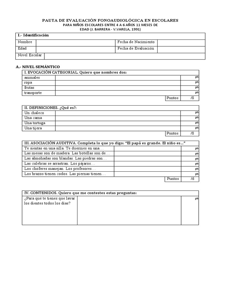 Protocolo Pefe 4 A 6 Aos 11 Meses | PDF