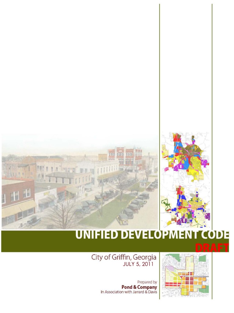 Griffin Unified Development Code Draft | PDF | Zoning | Street