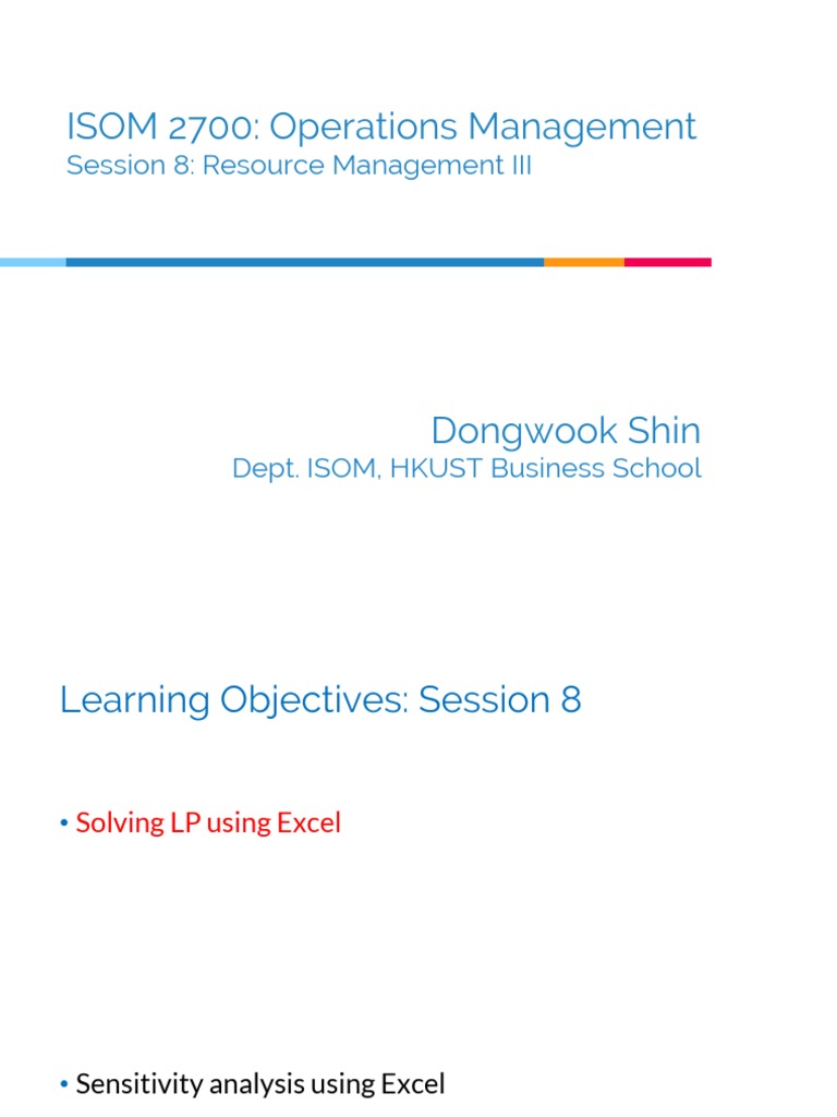 Excel LP and Sensitivity Analysis Guide | PDF | Microsoft Excel ...