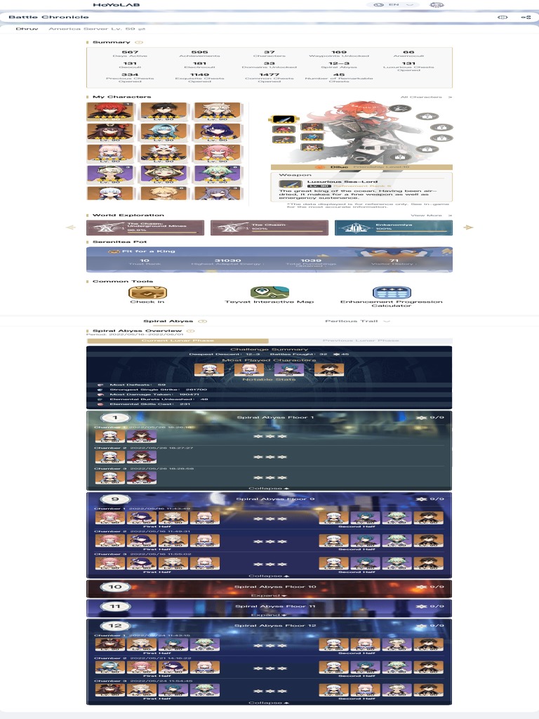 Genshin Impact Battle Chronicle | PDF