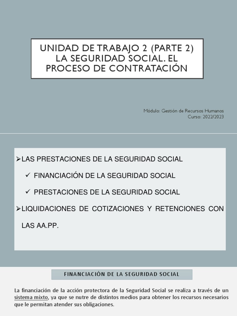 Unidad 2 (Parte 2) | PDF | Jubilación | Pensión