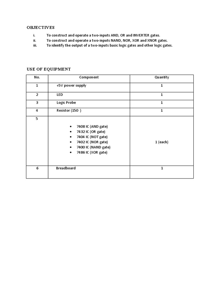 Lab Report 1 Digital System | PDF | Logic Gate | Computing