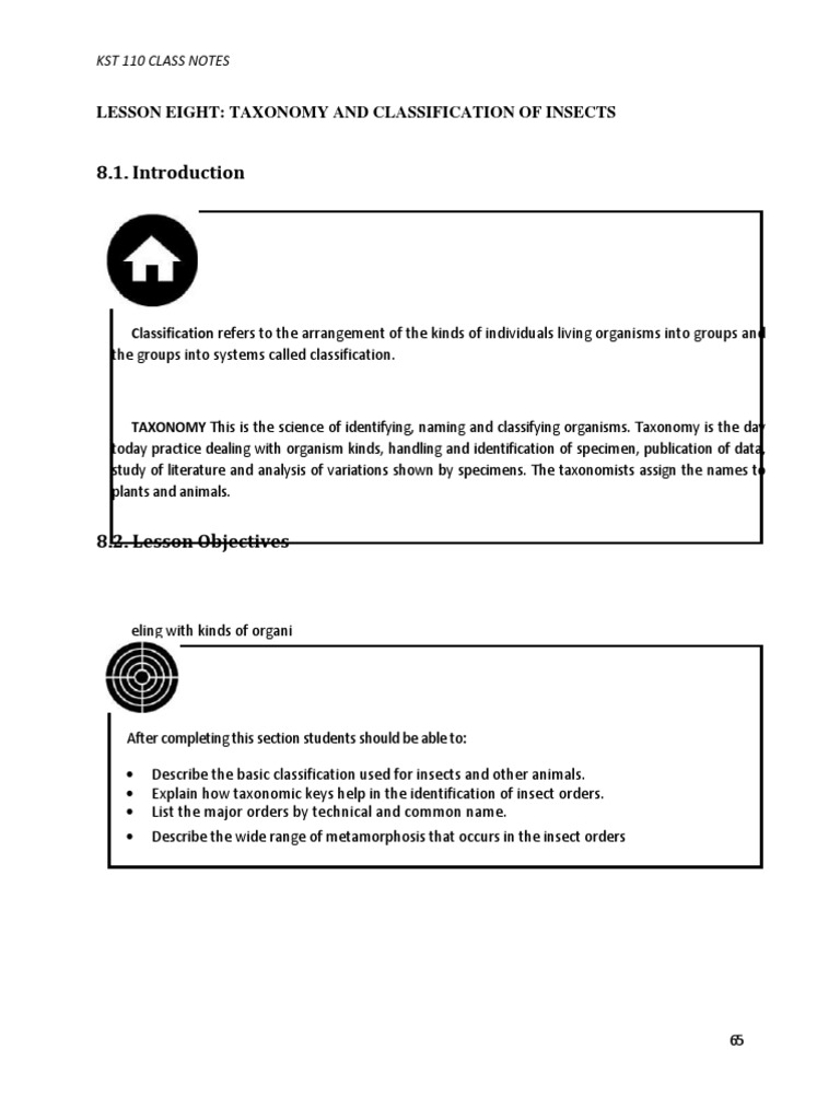 Insect Taxonomy and Classification Overview | PDF | Taxonomy (Biology ...