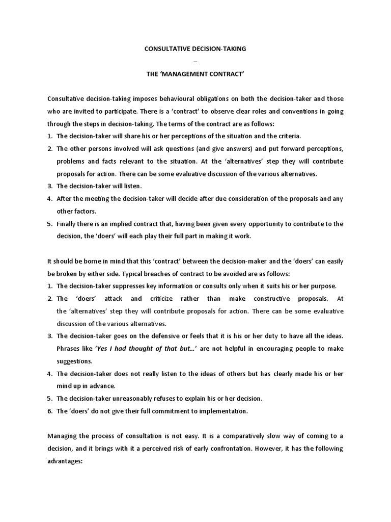 Consultative Decision | PDF | Decision Making | Cognitive Psychology