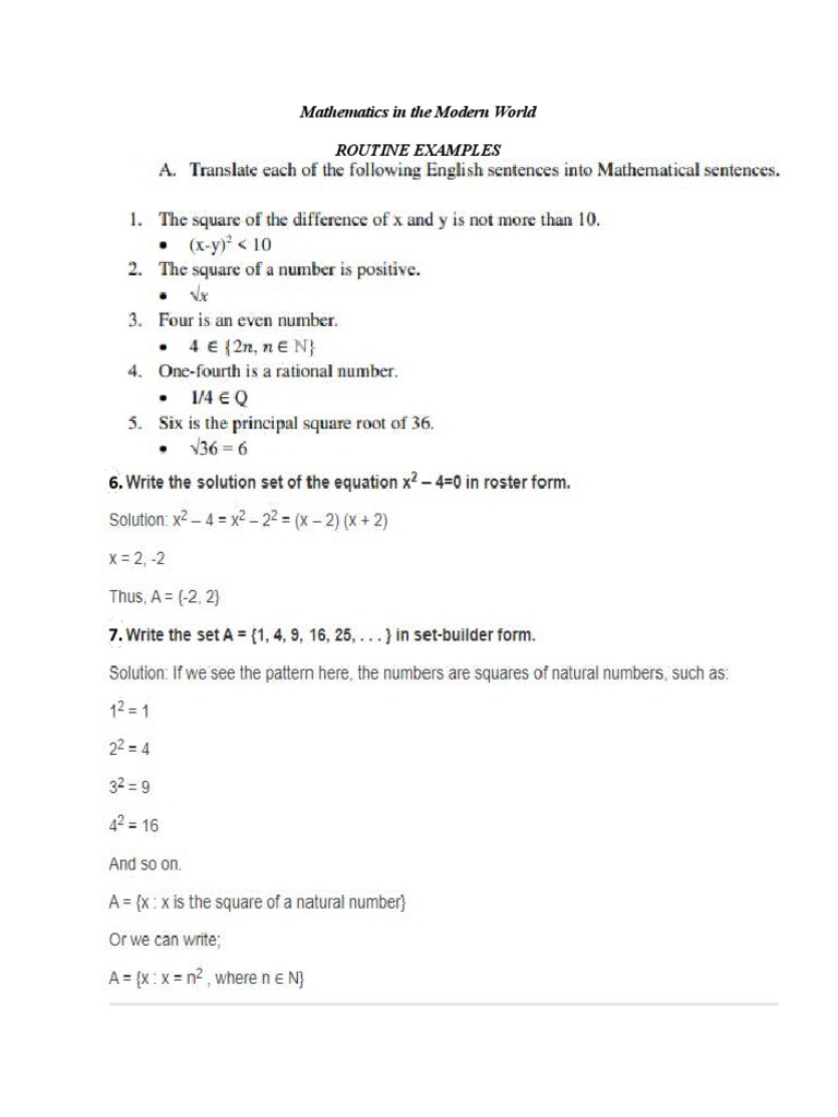 Mathematics in The Modern World | PDF | Mathematics