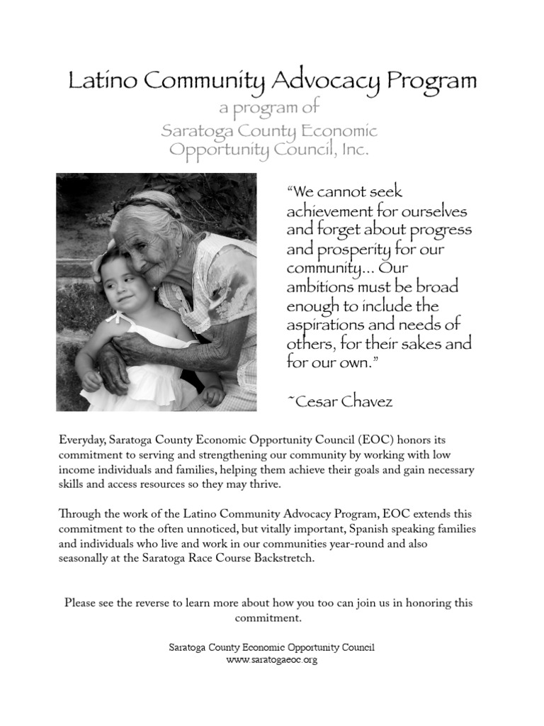 Latino Community Advocacy Program Flyer | PDF | Multilingualism | Race ...