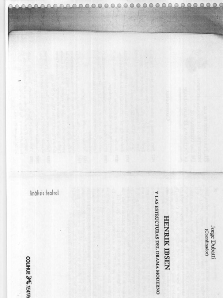 DUBATTI, J. (Coord.) (2006) Henrik Ibsen y Las Estructuras Del Drama Moderno | PDF