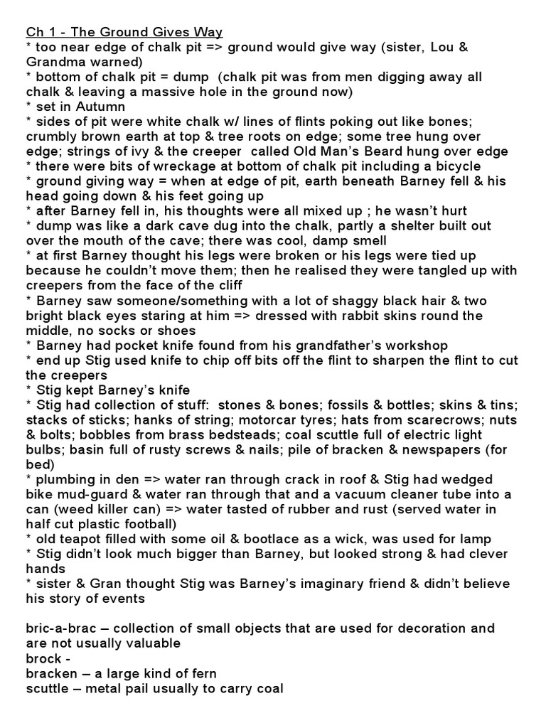 Stig of The Dump Ch1-3 | PDF | Bow And Arrow