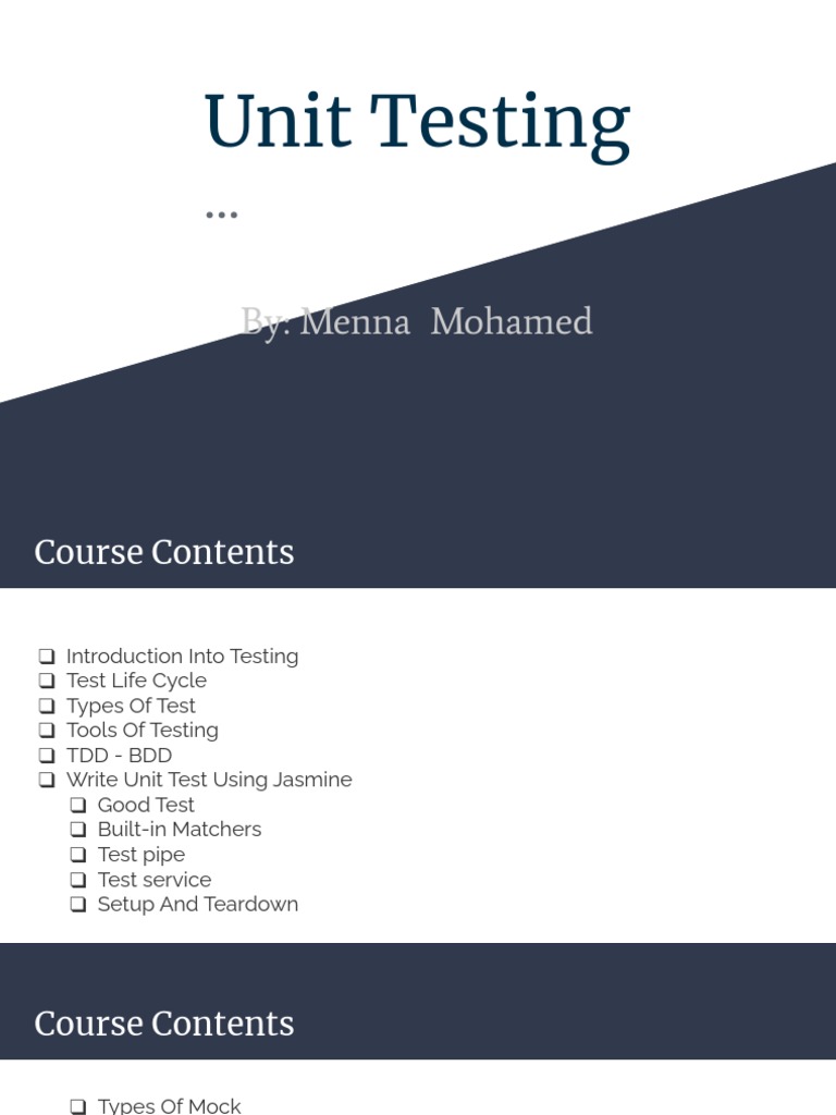 Unit Testing | PDF | Unit Testing | Computer Programming Unit Testing | PDF | Unit Testing | Computer Programming