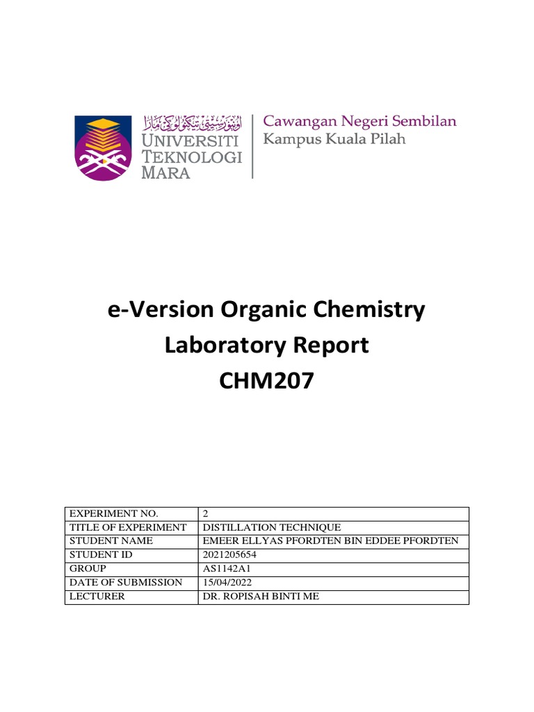 Emeer Ellyas Pfordten Bin Eddee Pfordten - 2021205654 - As1142a1 - Lab Report Exp 2 | PDF ...