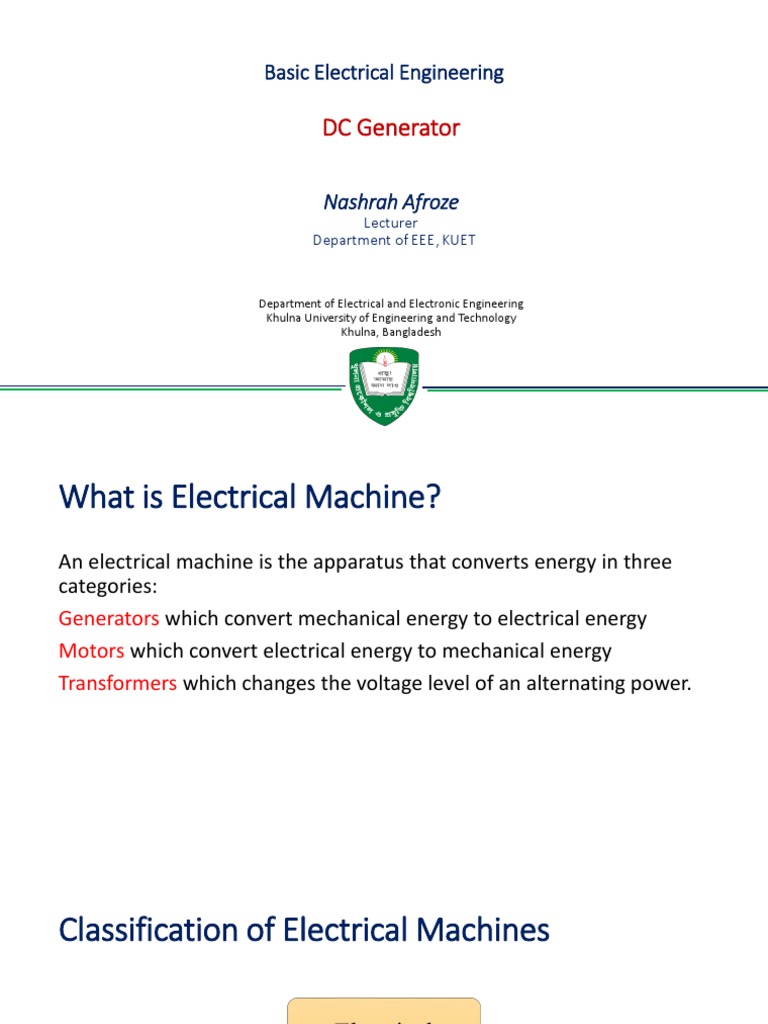 DC Generator | PDF | Electric Generator | Electromagnetic Induction