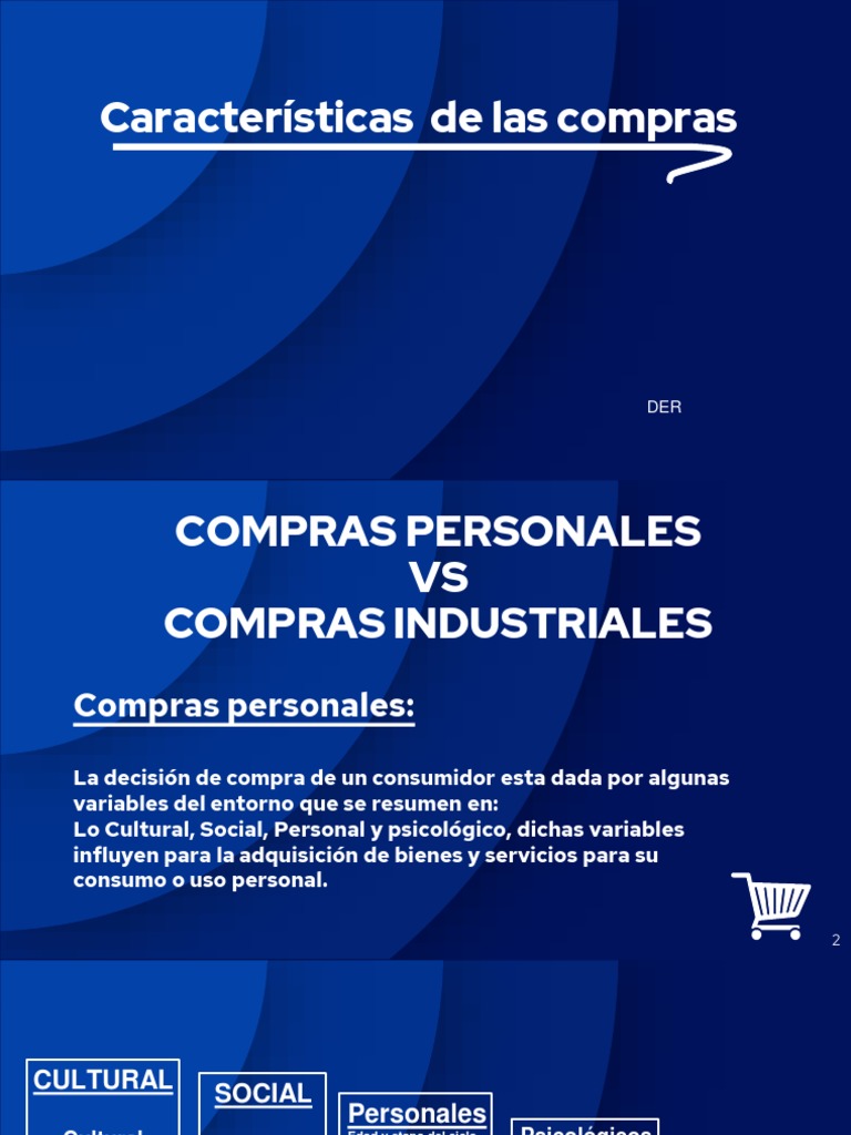 Características de Compras Personales e Industriales | PDF | Los ...