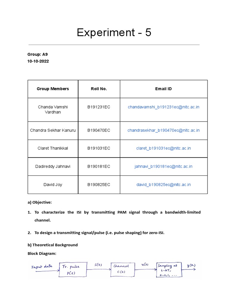 A9 Exp5 | PDF | Low Pass Filter | Telecommunications Engineering