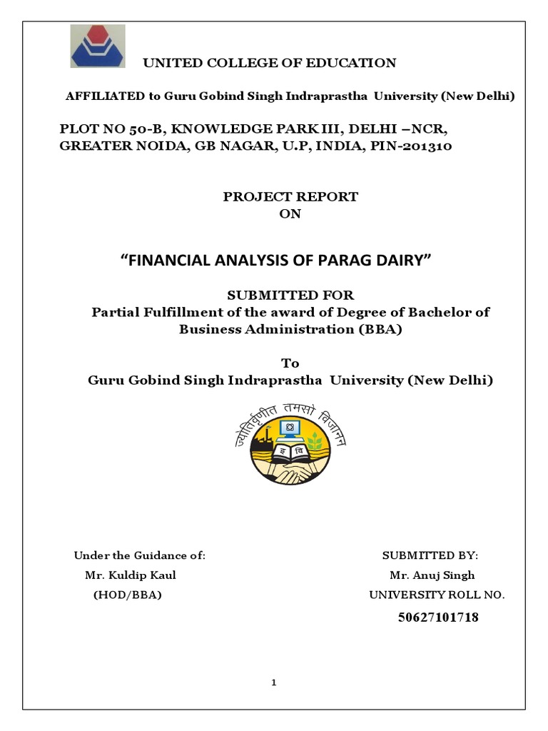 Anuj Project Report | PDF | Working Capital | Debt