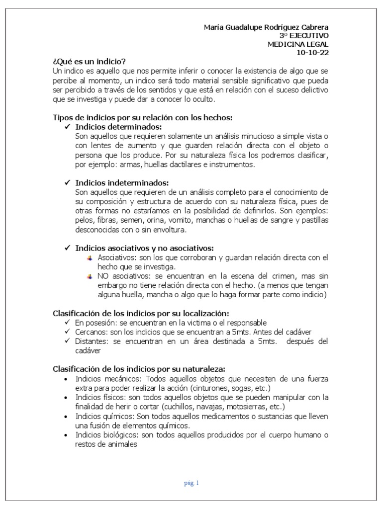 Qué Es Un Indicio | PDF