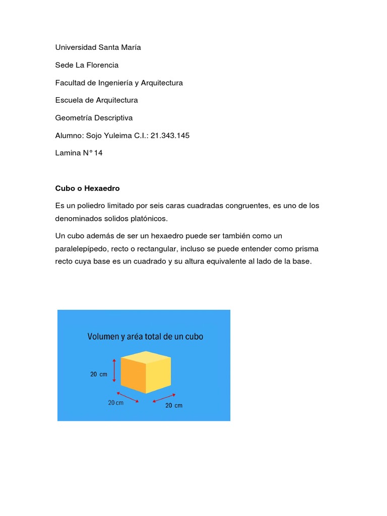 Cubo o Hexaedro | PDF