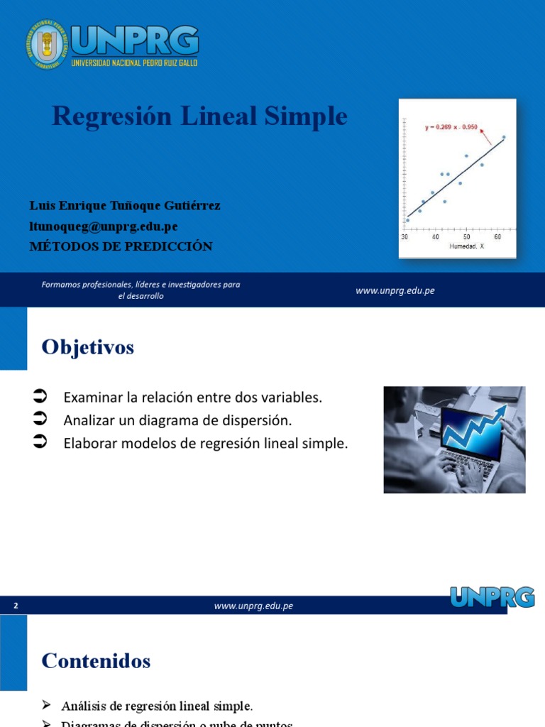 Análisis de Regresión Lineal Simple | PDF | Regresión lineal | Análisis ...
