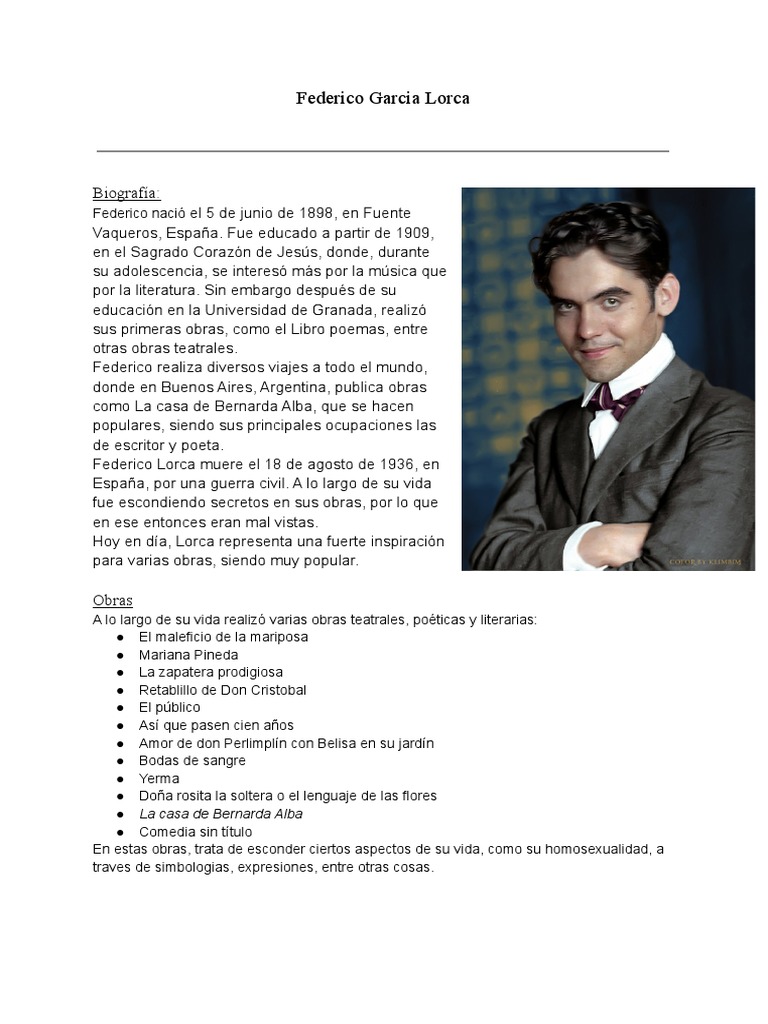 Federico Garcia Lorca | PDF