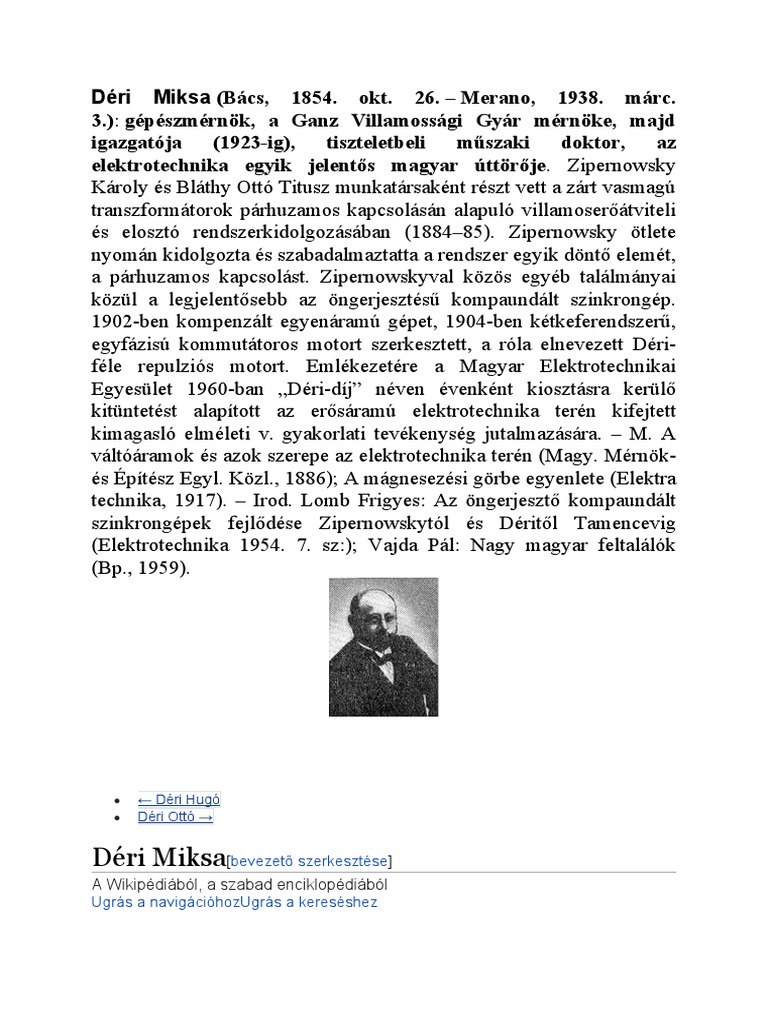Déri Miksa | PDF