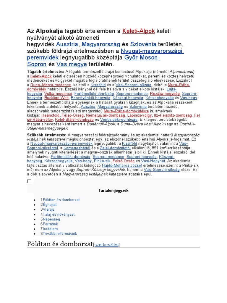 Alpokalja Anyag | PDF