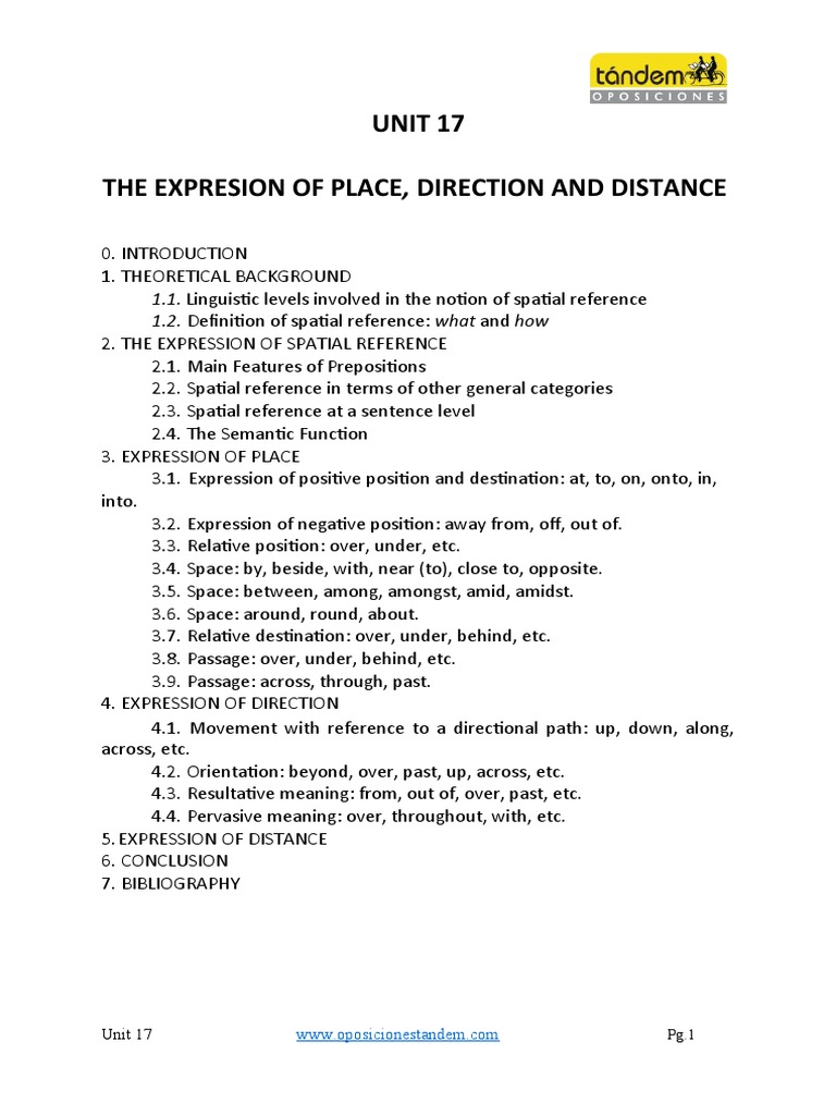 Unit 17 Ta Ündem Formacio Ün | PDF | Preposition And Postposition | Adverb