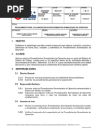 PNO-GCA-001-01 Elaboración de Procedimientos Normalizados de Operación | PDF | Sistema de manejo ...