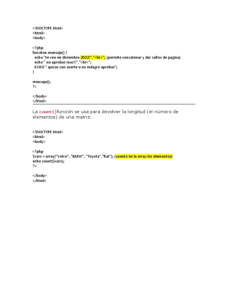 Dar Saltos de Pagina Con BR en PHP | PDF