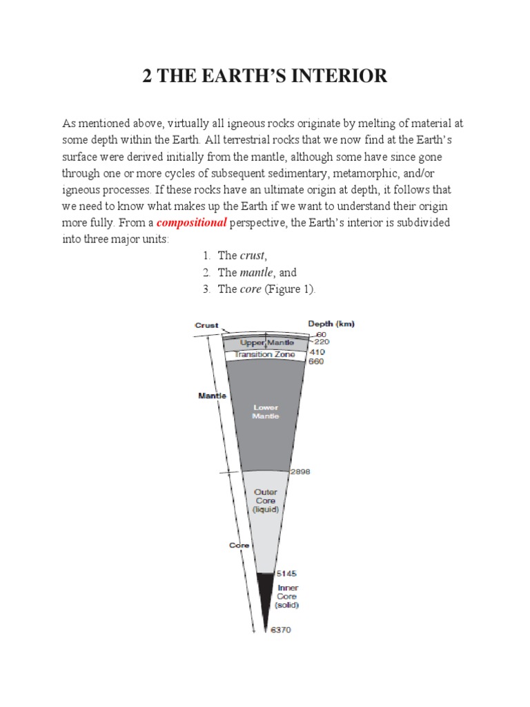 2 Interior Structure of EARTH | PDF | Crust (Geology) | Earth
