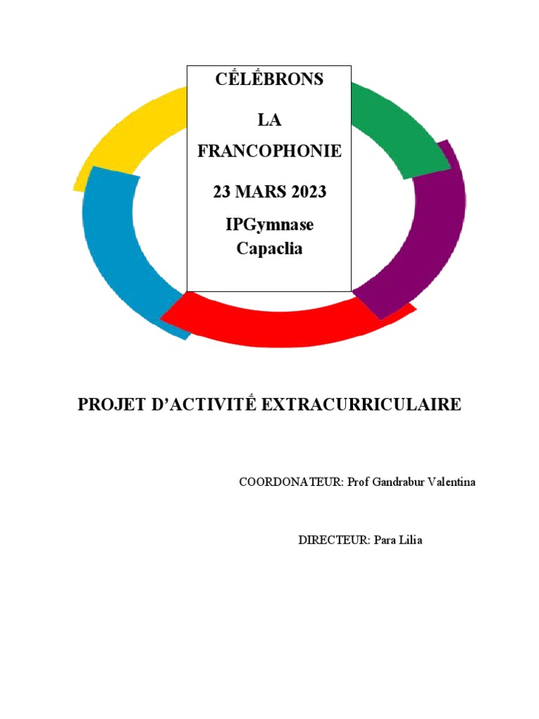 Proiect Francofonie 2015 | PDF